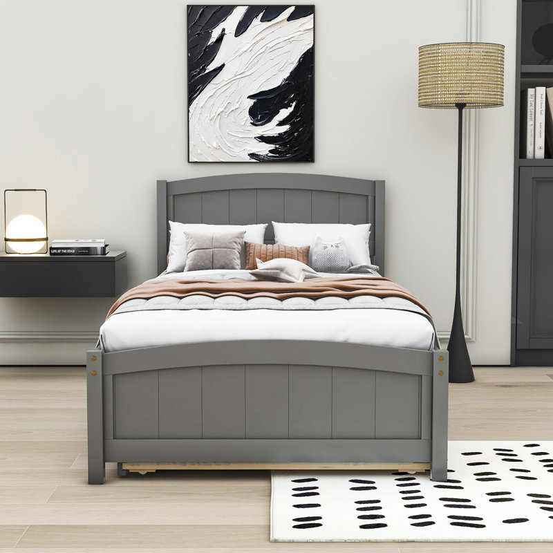 Red Barrel Studio® Twin Platform Bed with Trundle & Reviews | Wayfair