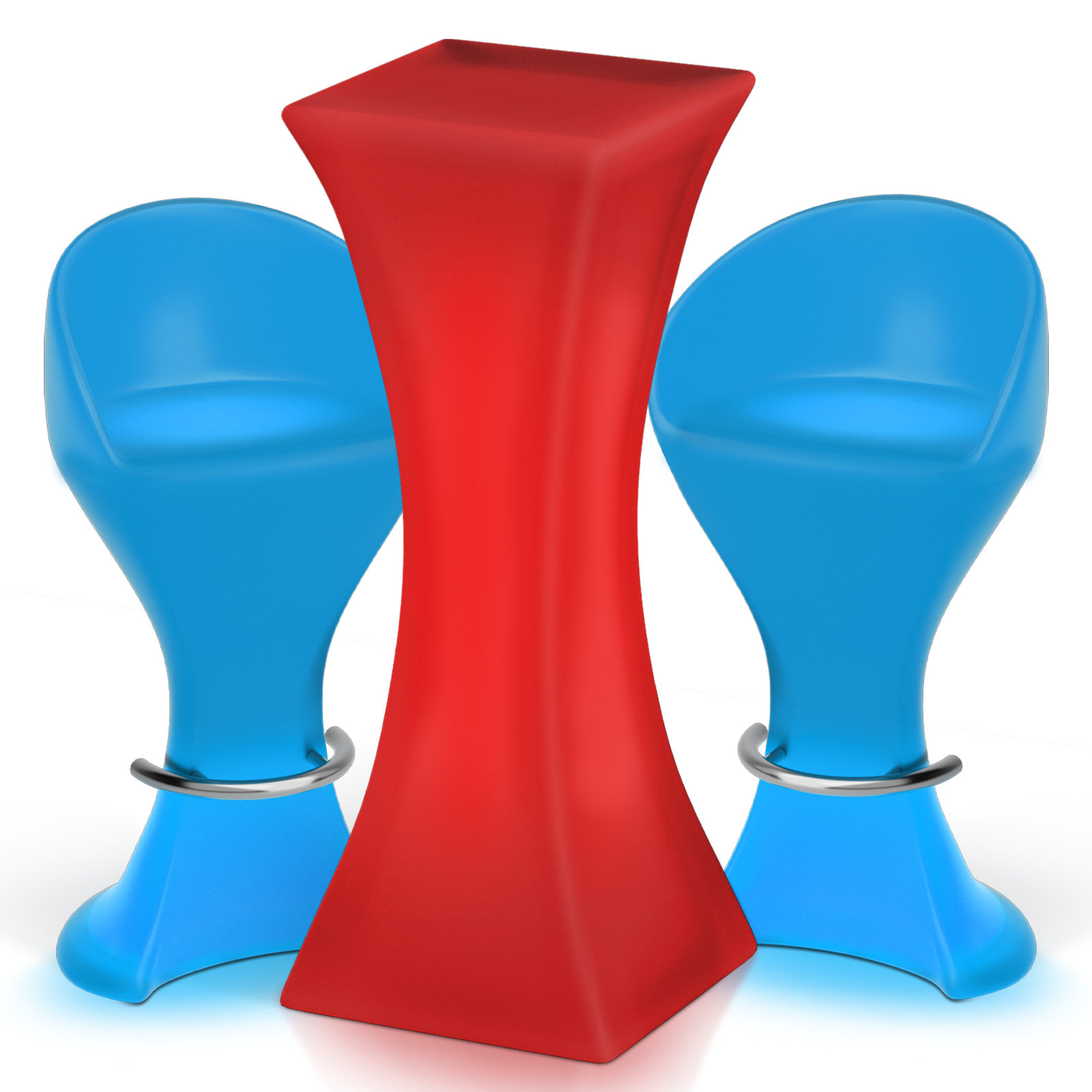 Wrought Studio 2 - Person LED Light Up Bar Stool and Table - Wayfair Canada