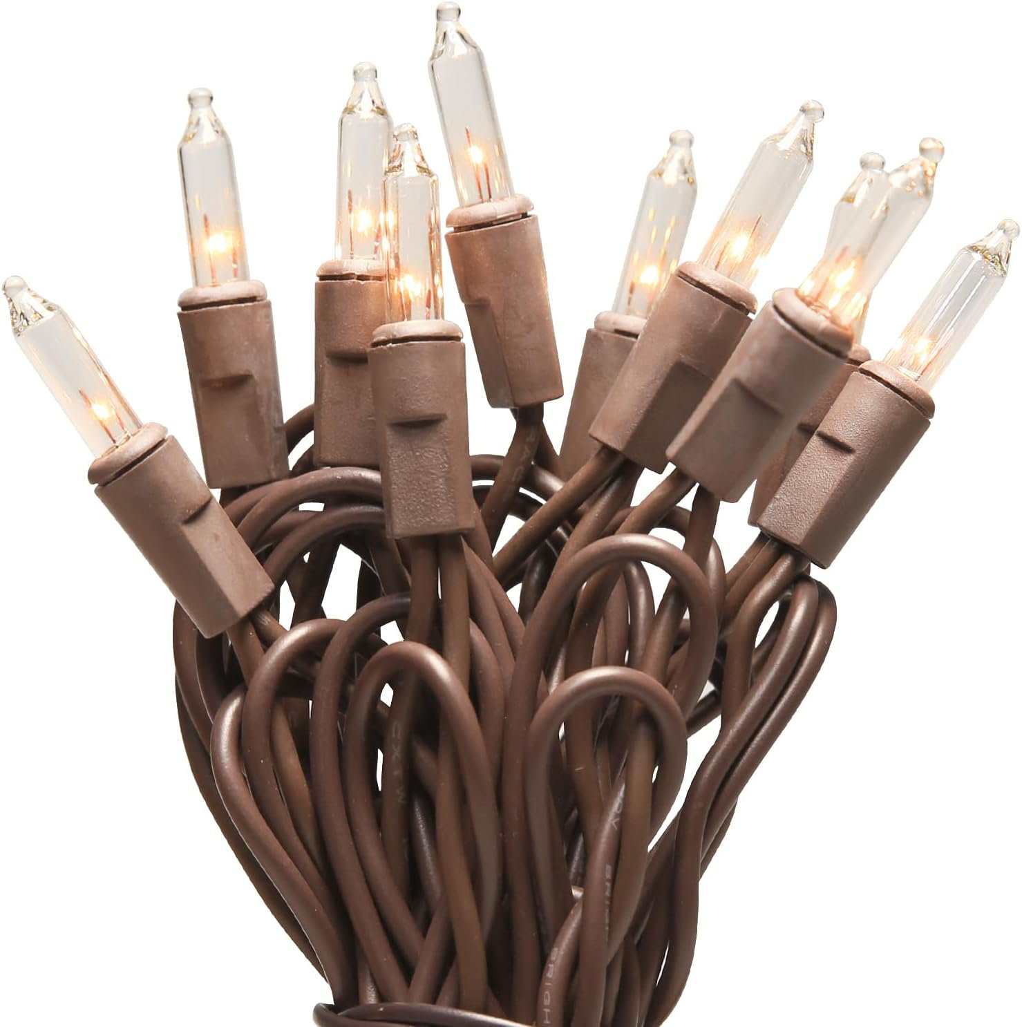 The Holiday Aisle® Super Bright Clear Mini Christmas Tree String Lights ...