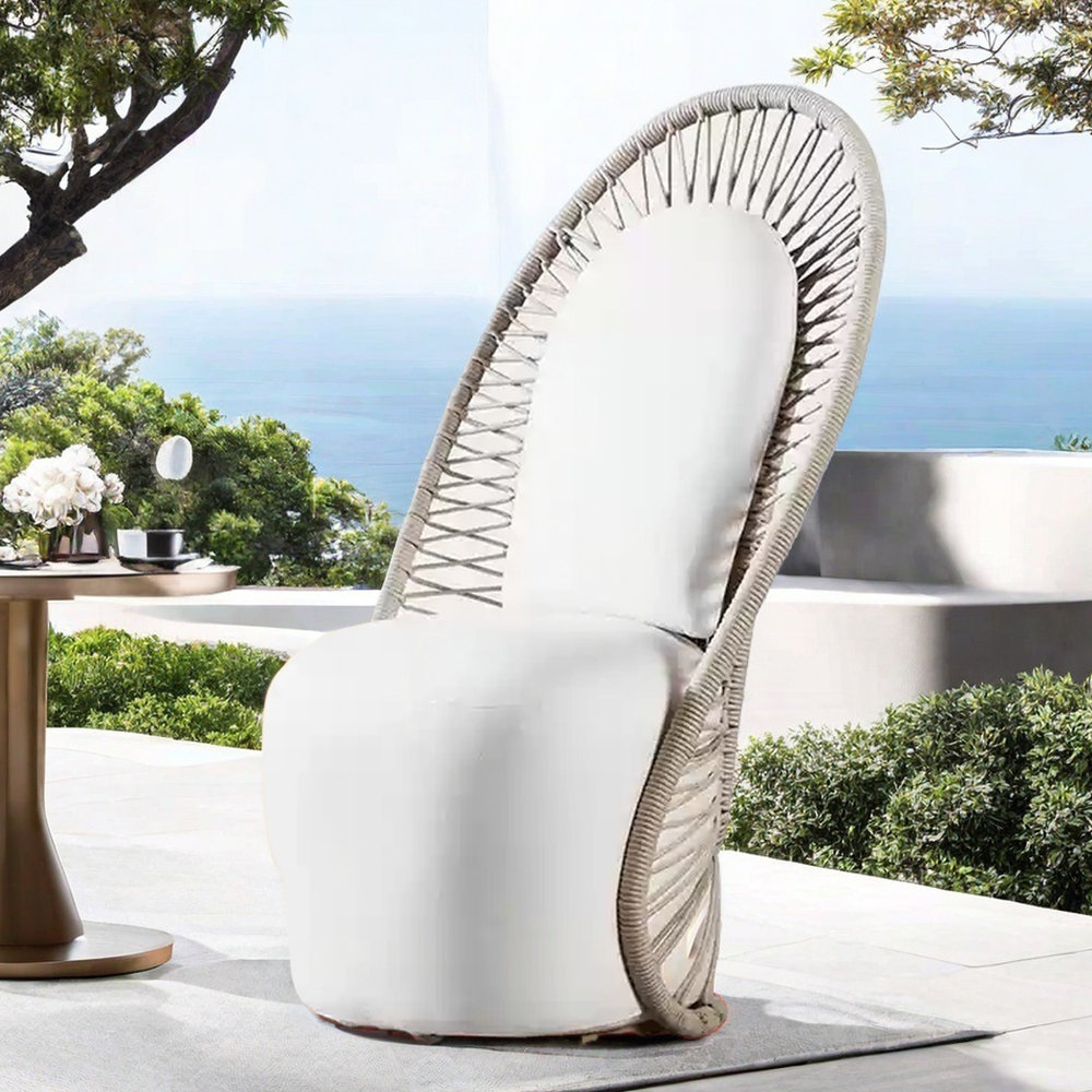 Elegant Home Furnishings.s Aluminum alloy braided rope patio lounge ...