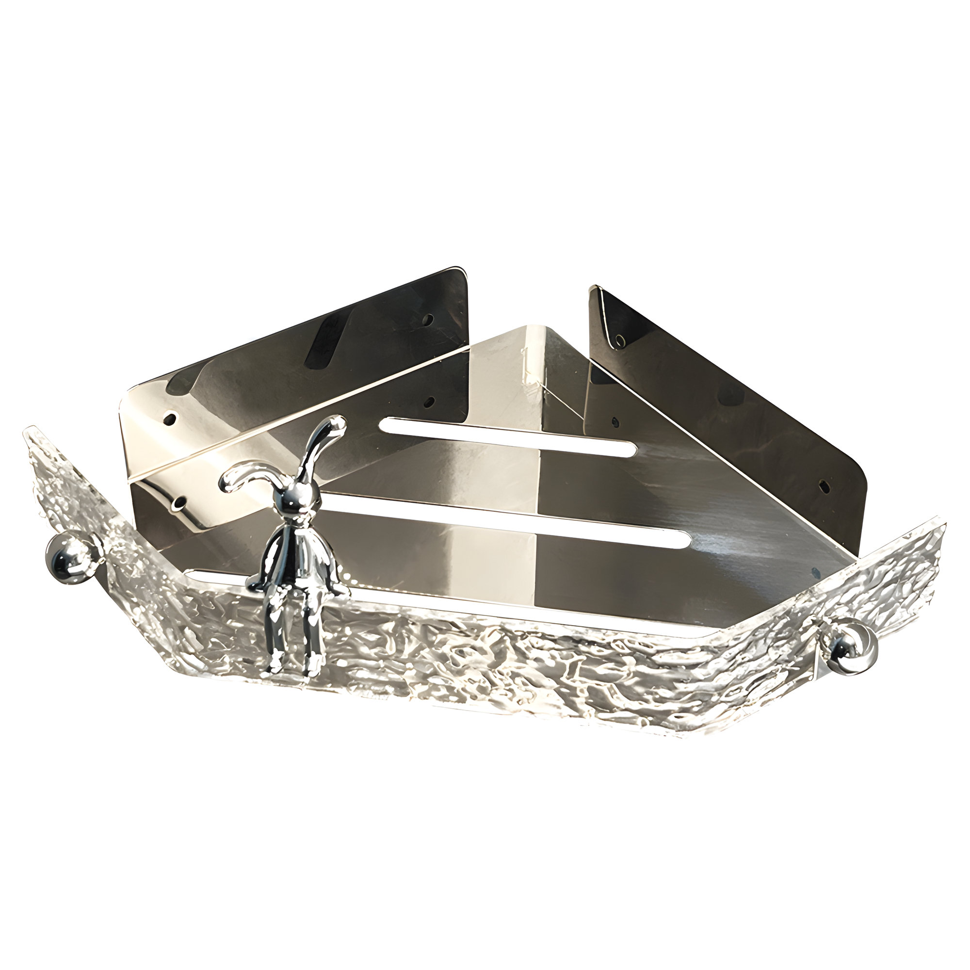 Everly Quinn Water Ripple Single-Layer Triangular Storage Rack, Non ...