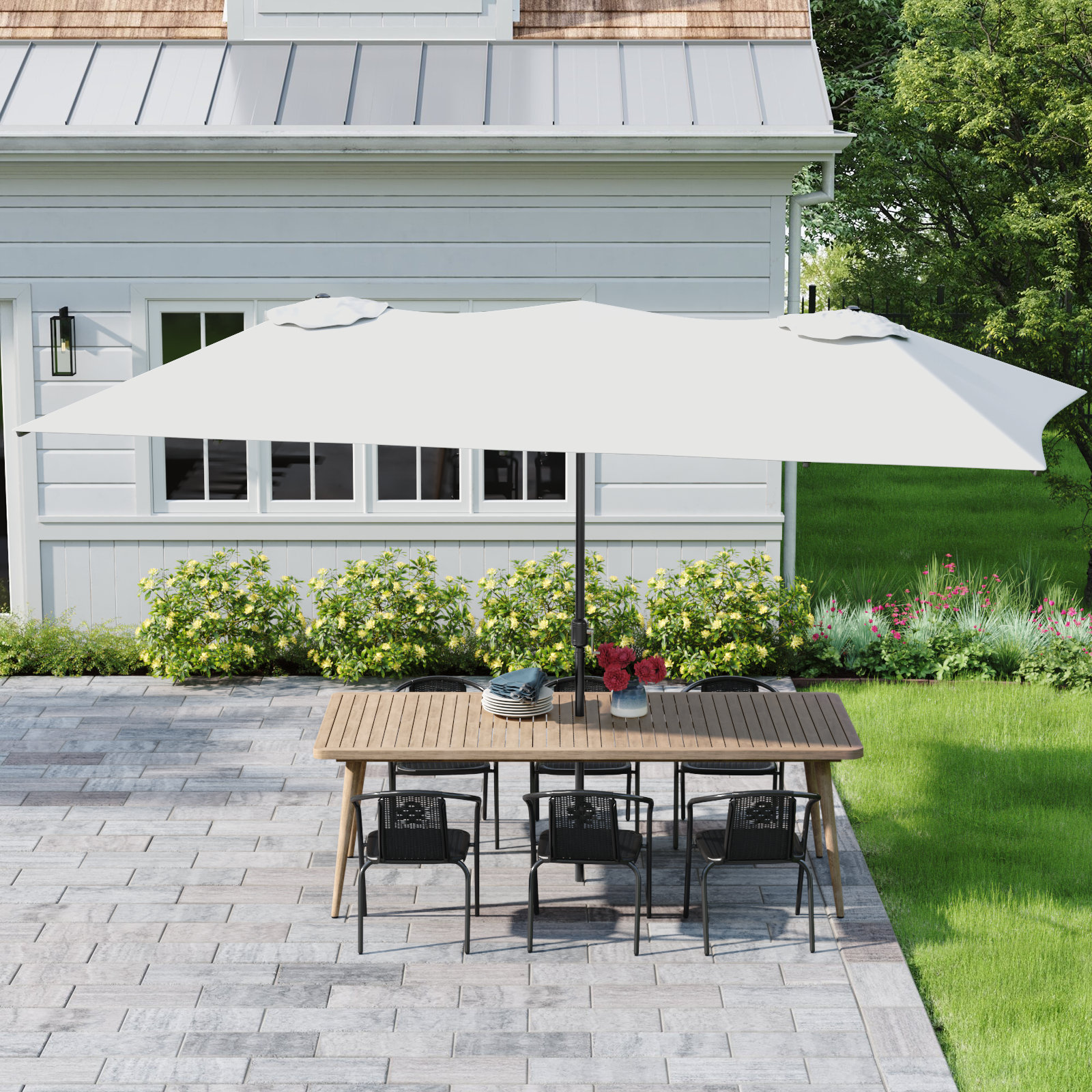 Freeport Park® Brecksville 180'' x 108'' Rectangular Market Umbrella ...