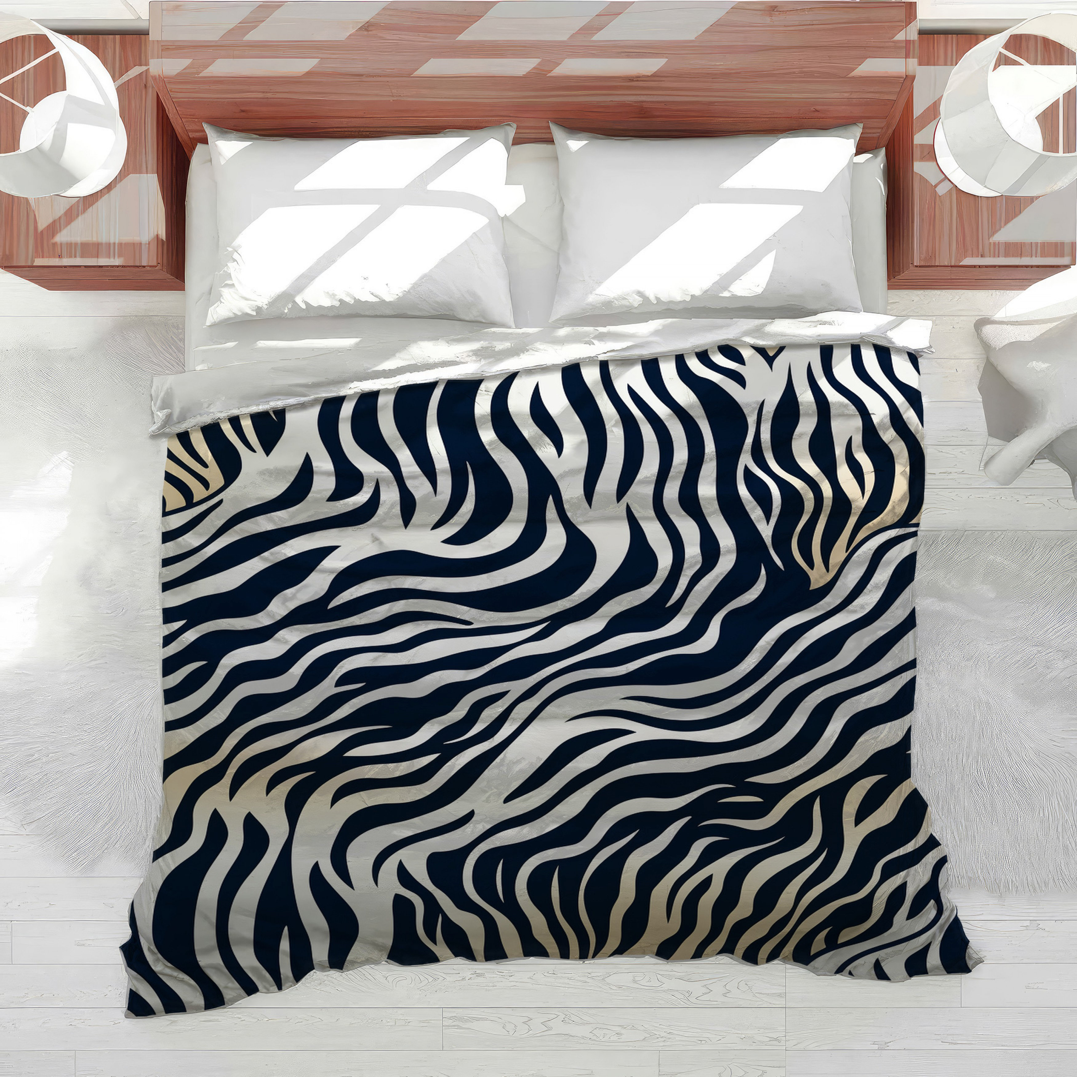 zebra print bedding