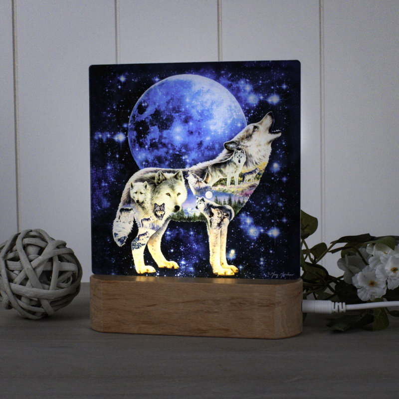 Glow Decor Spirit Wolf Night Light | Wayfair