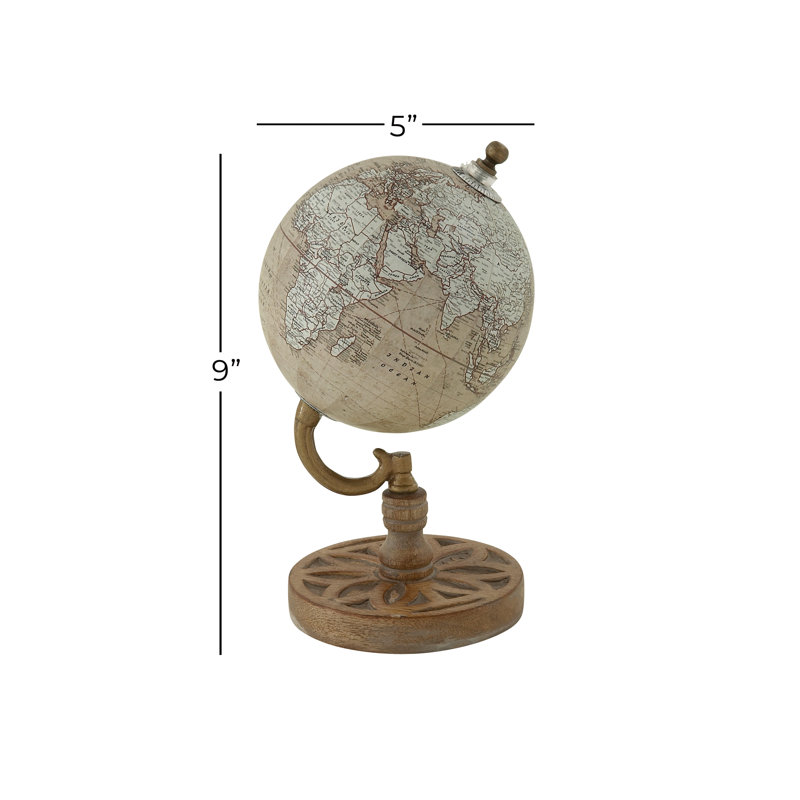 Ophelia & Co. Wood Educational/Geographic Earth Beige Globe & Reviews ...