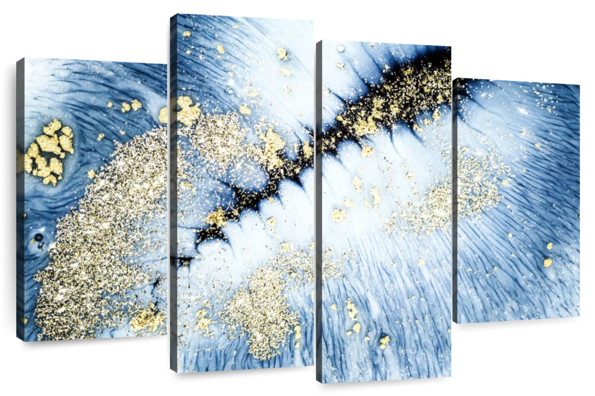 Wade Logan® Avery Gold Powder Abstract | Wayfair