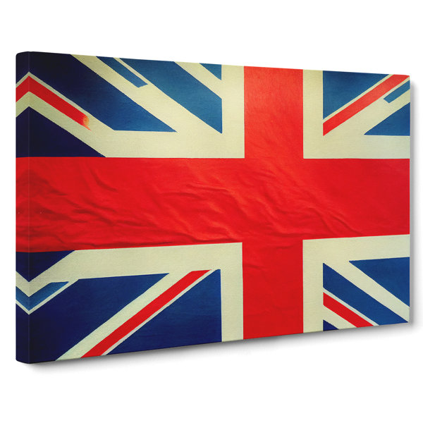 Borough Wharf Modern Union Jack Flag Vol.3 - Wrapped Canvas Art Prints ...