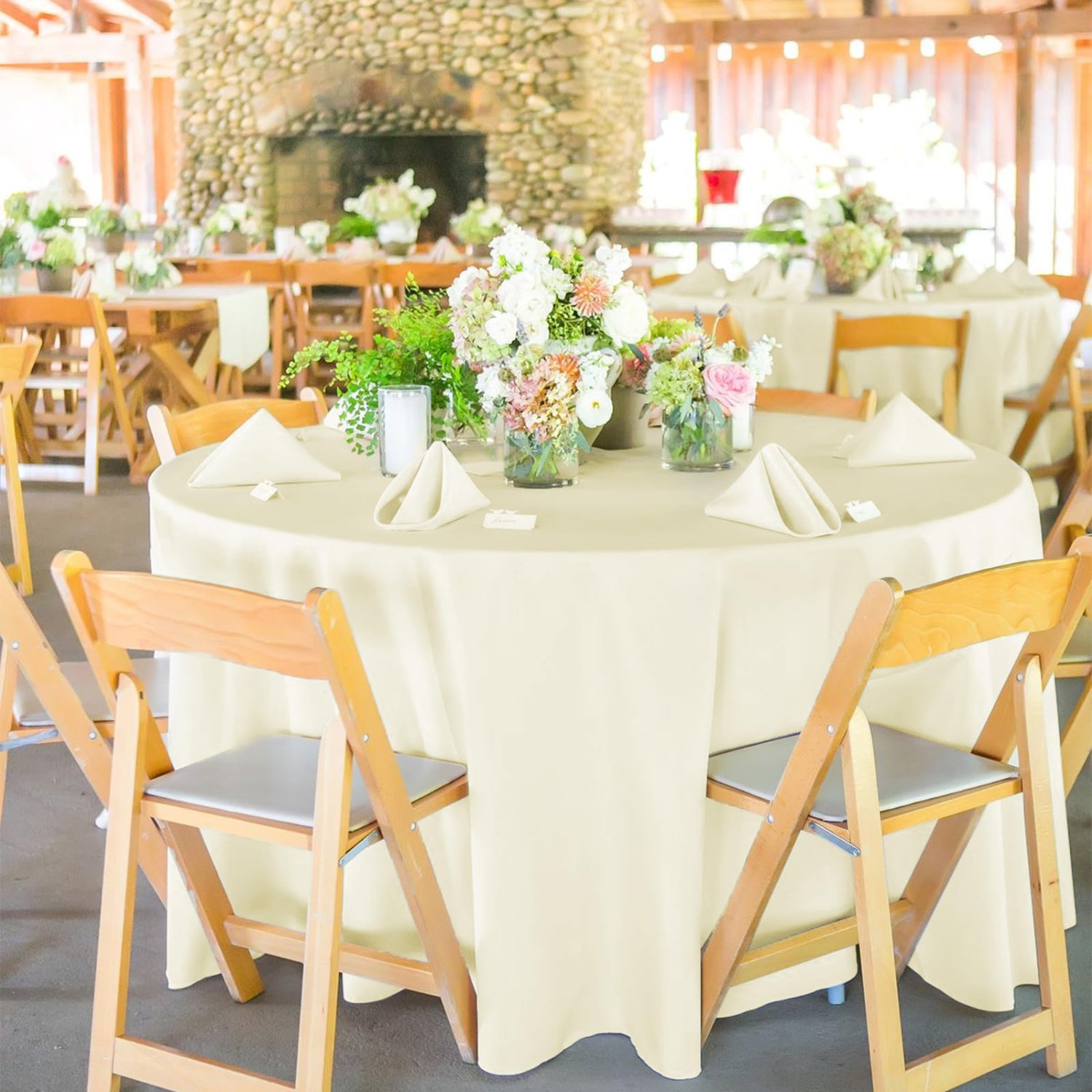 Hokku Designs Round Tablecloth 90 Inch Polyester Round Table Cloths ...