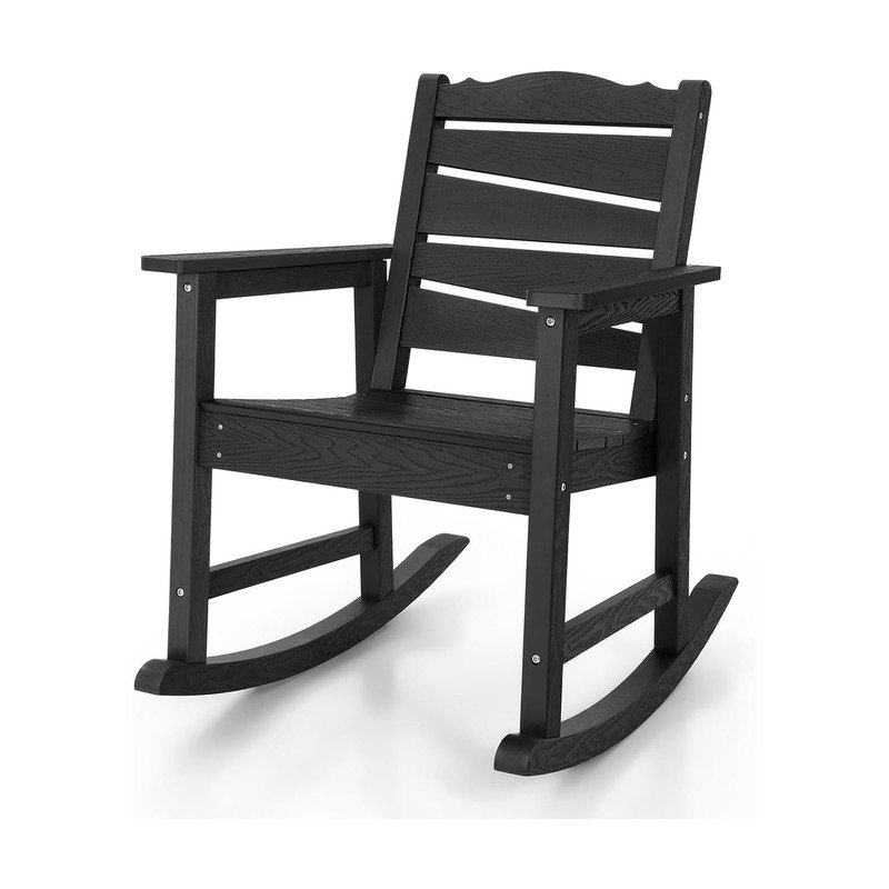 Latitude Run® Weatherproof Patio Rocking Chair, Outdoor Rocking Chair ...