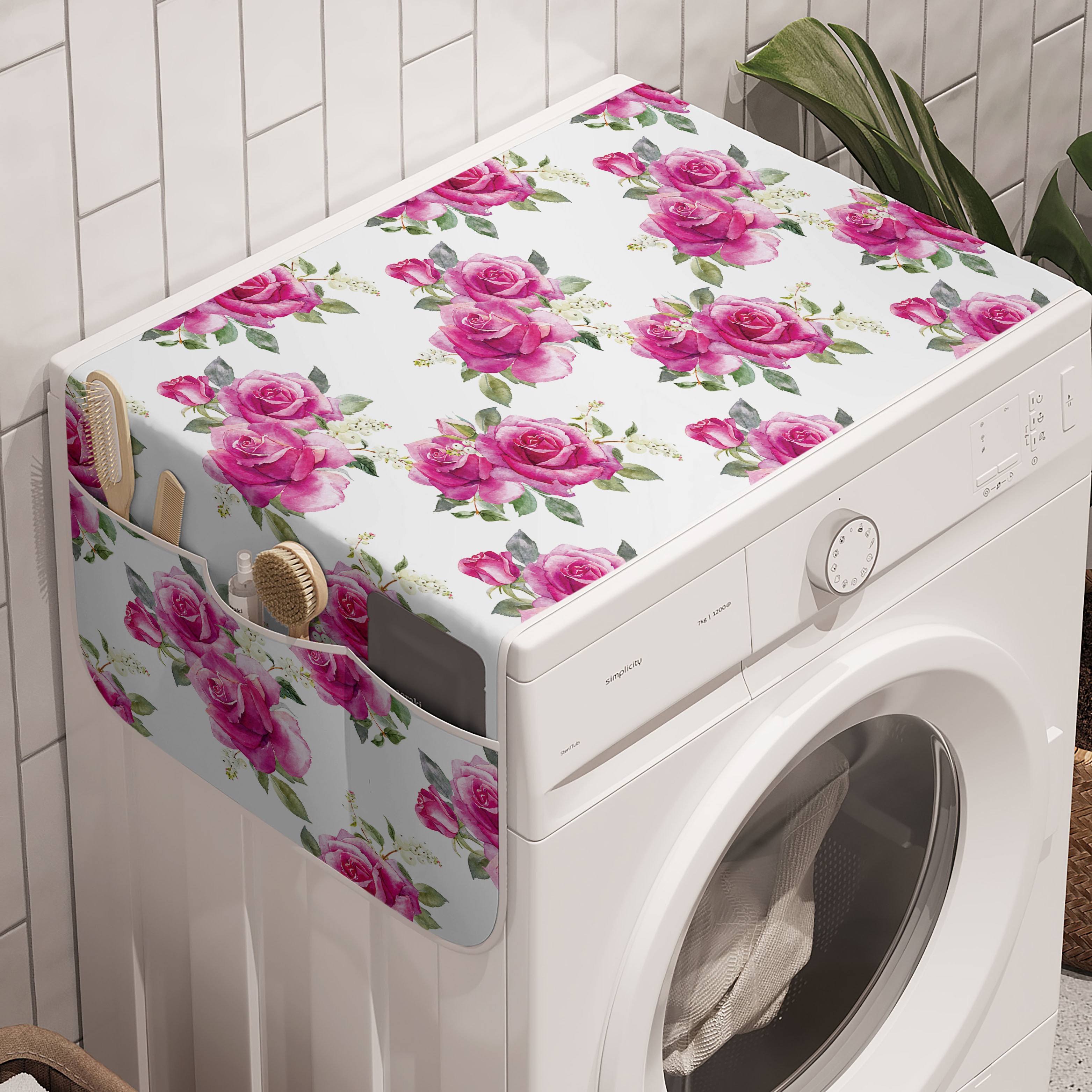 East Urban Home Rose Washing Machine Organizer Pack of 2 47" x 18.5 ...