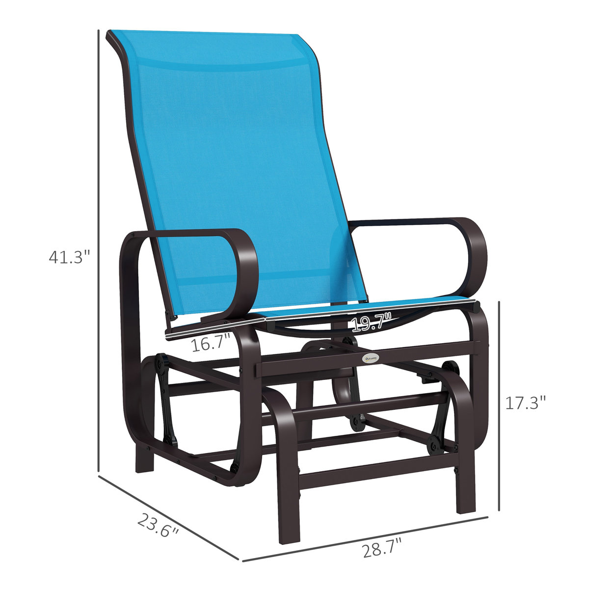 Winston Porter Shamilla Metal Outdoor Glider & Reviews | Wayfair
