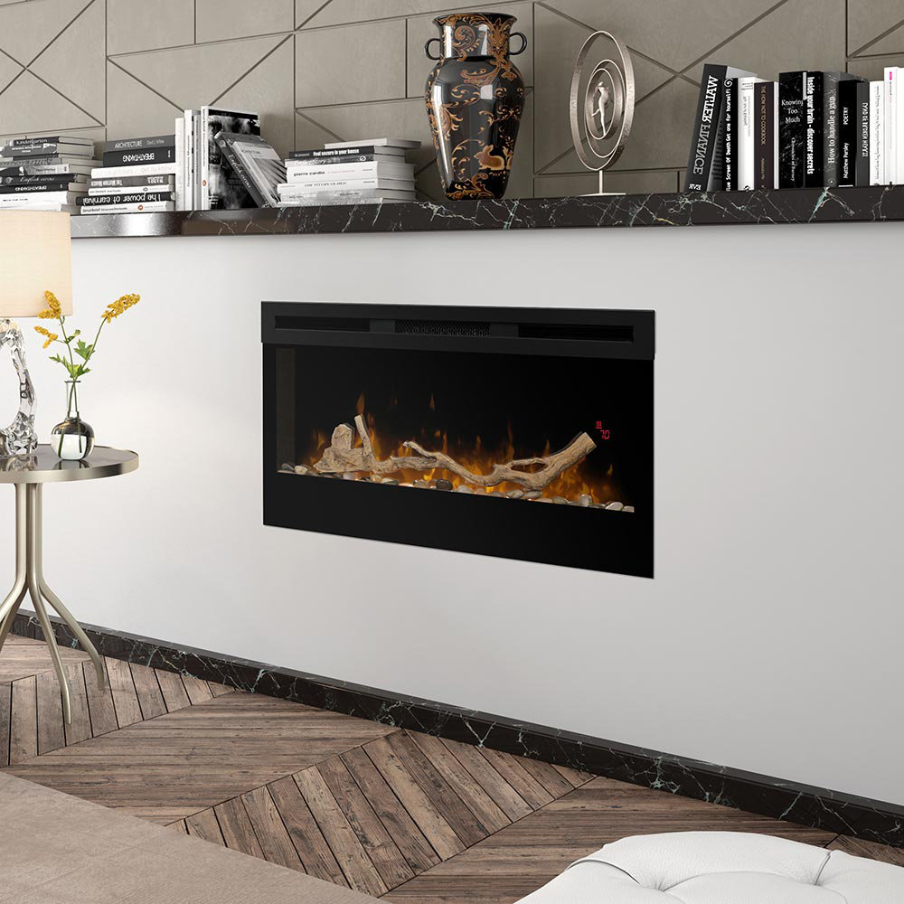 Dimplex Prism Electric Fireplace with Driftwood Log Set and Acrylic ...