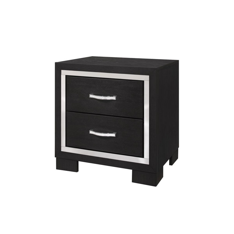 Latitude Run® 3-2_Enriqueta Black LED Panel Storage Bedroom Set | Wayfair