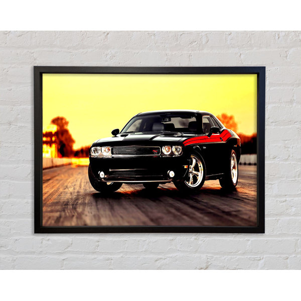 Bright Star Dodge Challenger - Single Picture Frame Print on Canvas ...