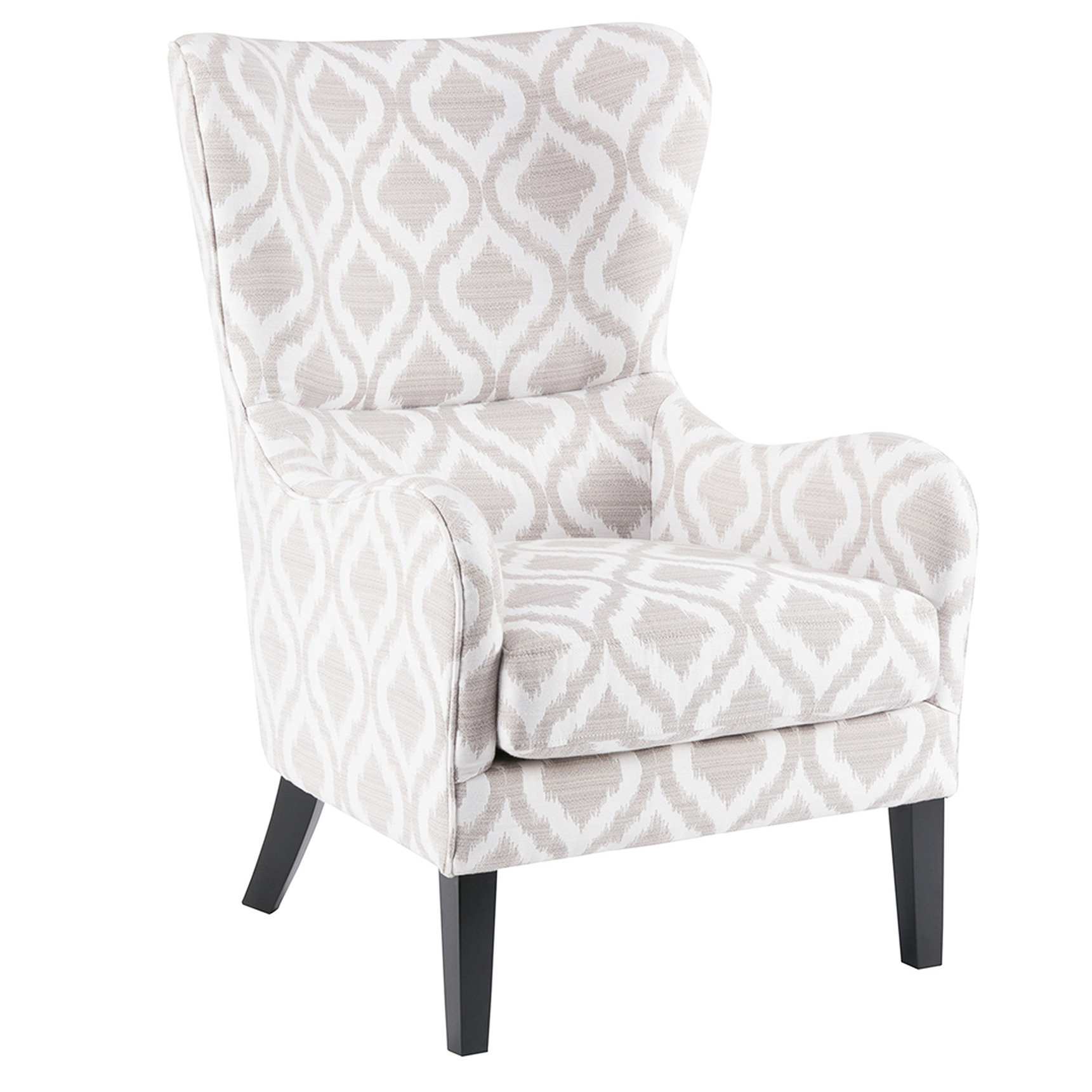 Winston Porter Wingback Chair Swoop: Solid Wood Legs, Wing Back, Round ...
