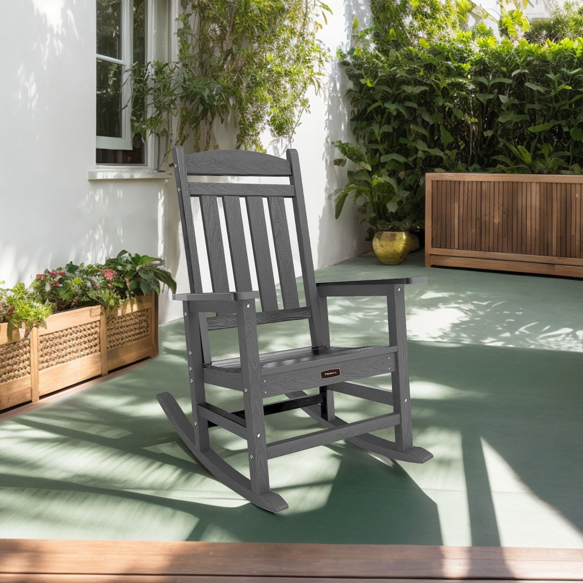 Lark Manor™ 1 Pack HDPE Patio Outdoor Rocking Chair All Weather ...