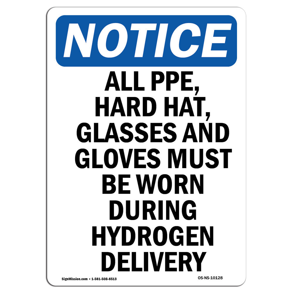 SignMission All PPE Hard Hat Glasses and Sign | Wayfair