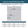 SMARTSTANDARD 84" Manufactured Wood Double Bifold Sliding Barn Doors ...
