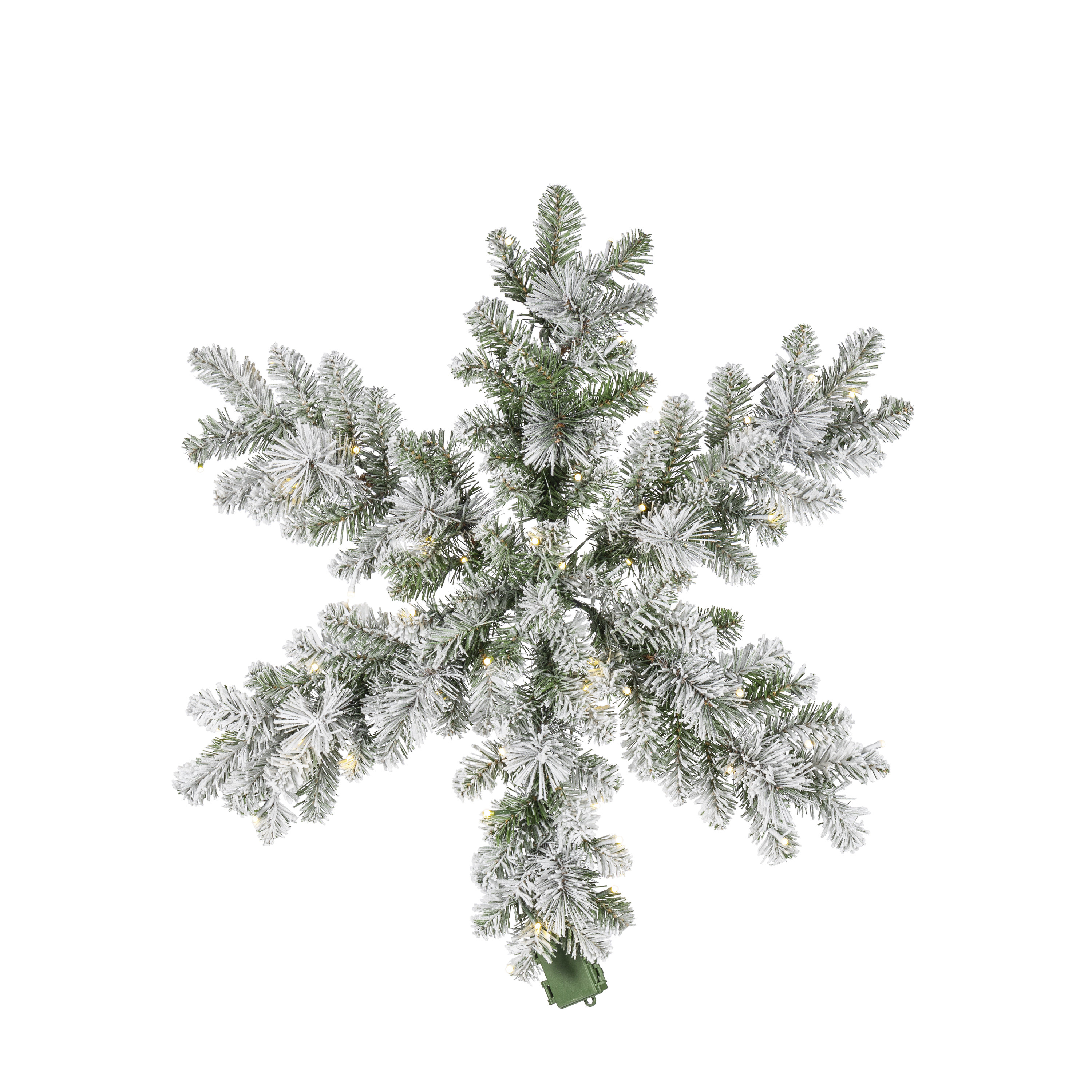 The Holiday Aisle® Stunning 30 Inch Flocked Needle Pine Mix Snowflake ...