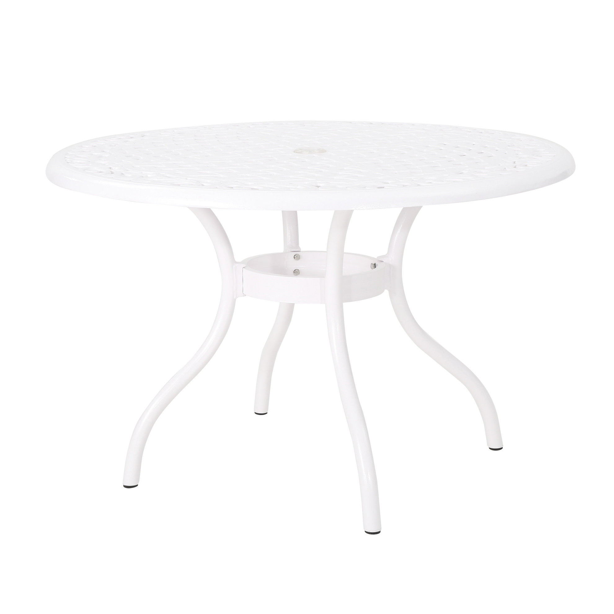 Latitude Run® 48 - Inch Round Patio Table Made Of Aluminum With ...