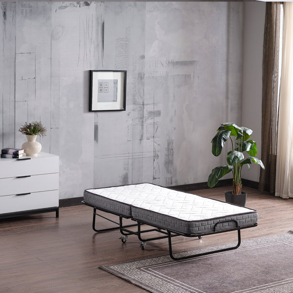 White Noise Miranda 3Ft Portable Folding Bed With Luxurious 12 Cm Foam ...