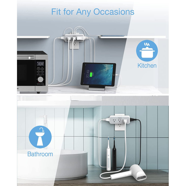 TESSAN Standard Triplex Outlet - Wayfair Canada