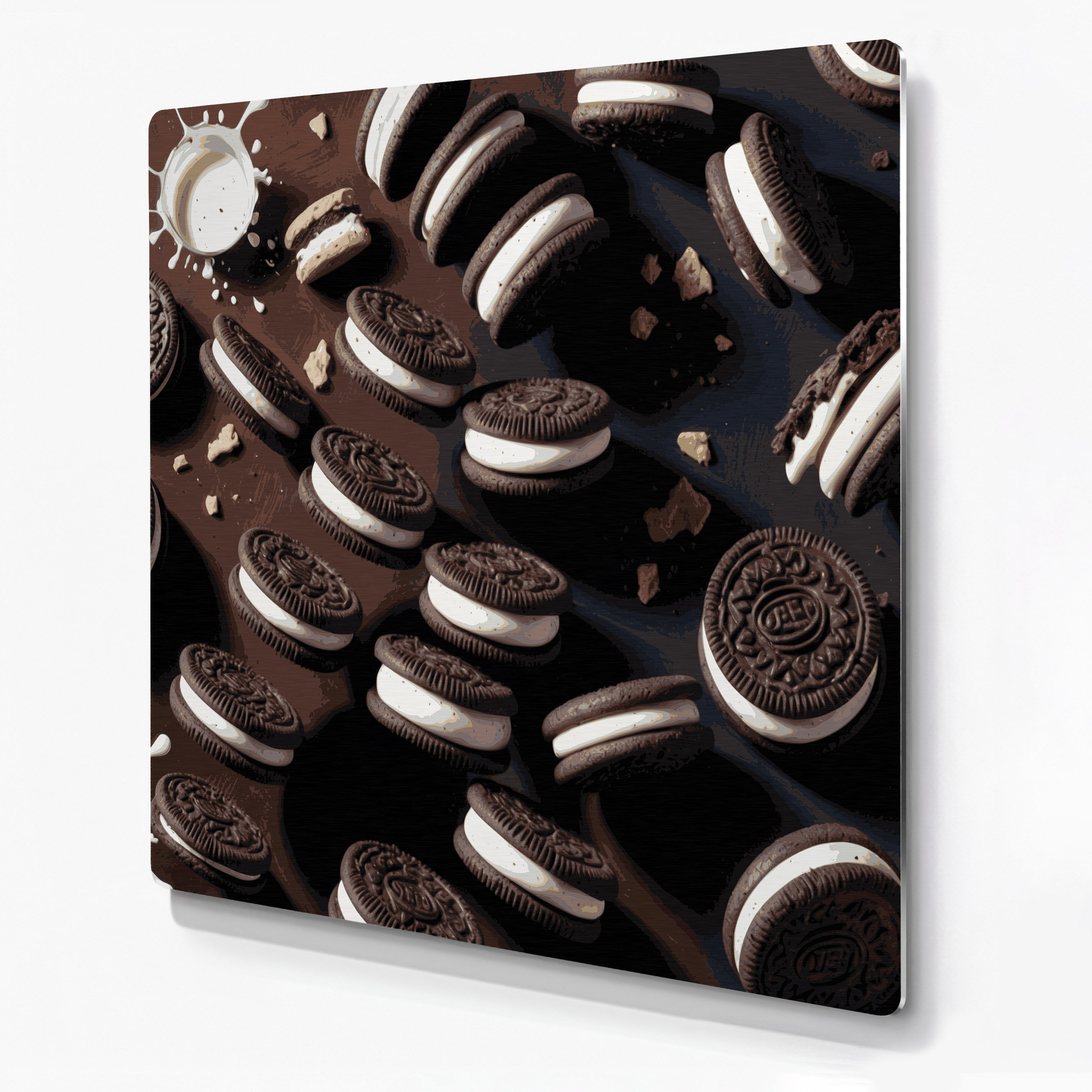 Orren Ellis Desserts Oreos Black Metal Wall Art | Wayfair