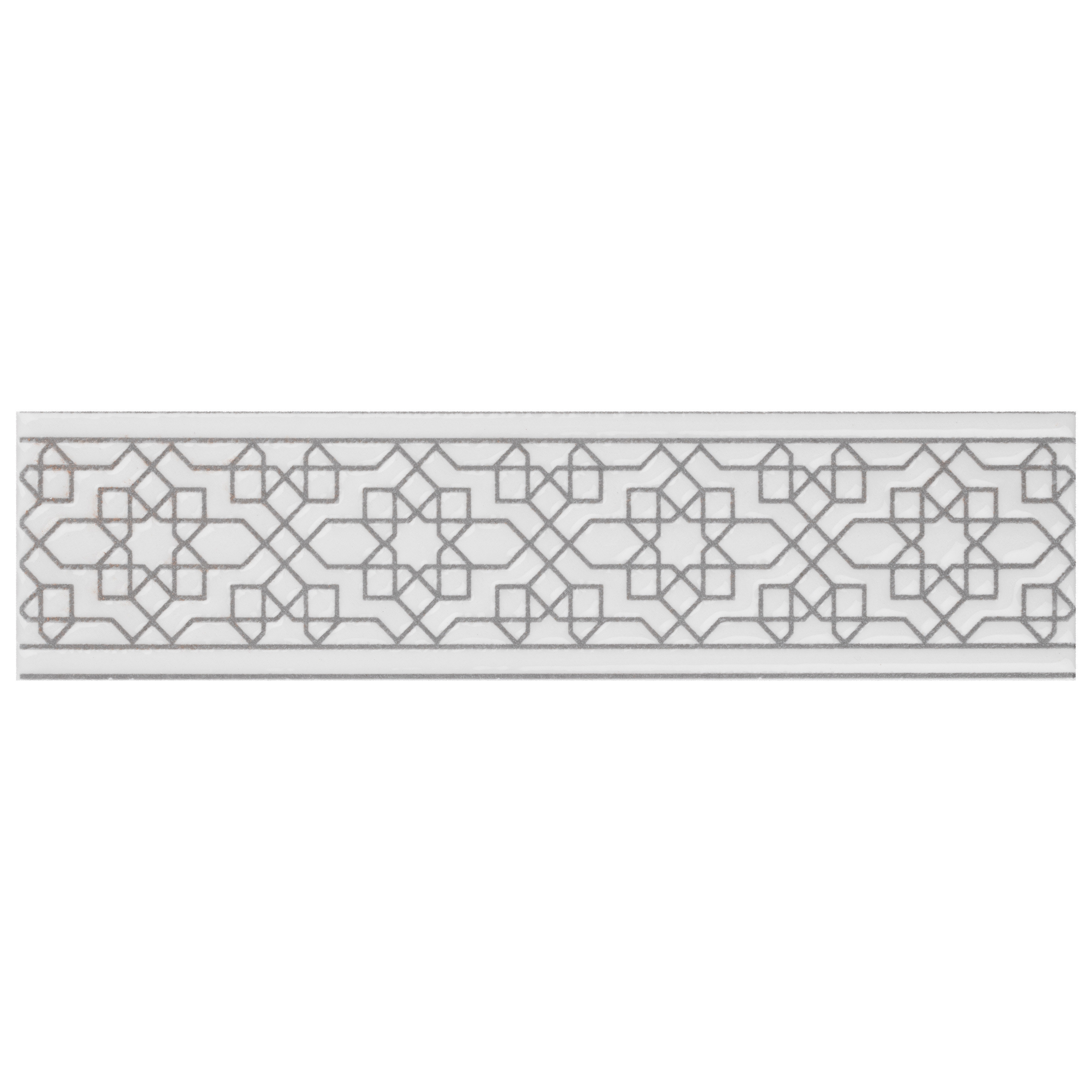 Merola Tile Sevillano 8" x 2" Ceramic Listello Tile Trim in White ...