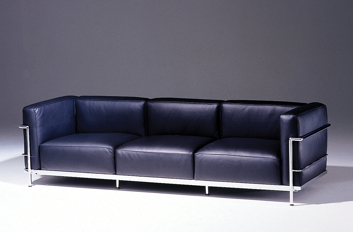 Gordon International Le Corbusier Grand Firm Comfort Leather Sofa | Wayfair