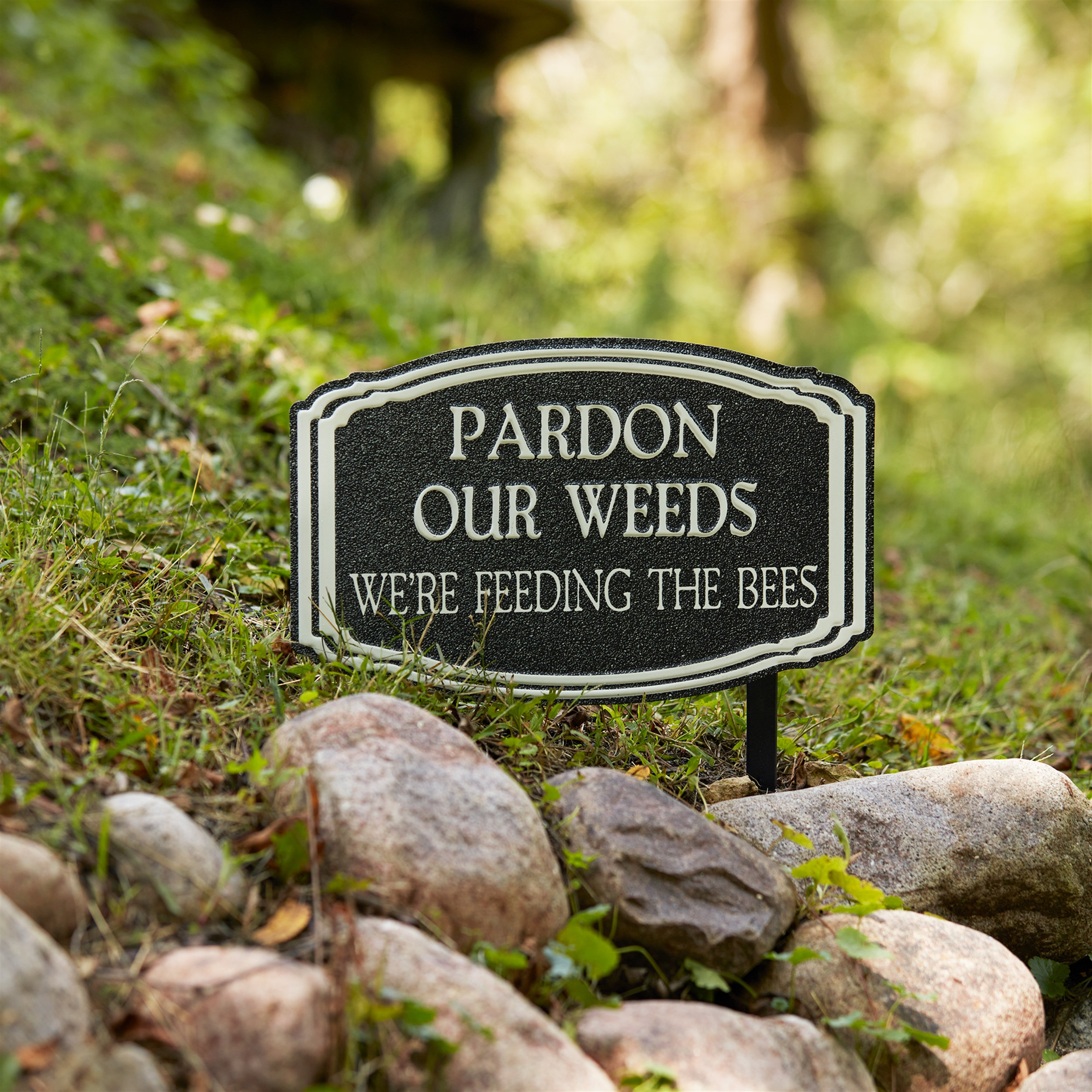 Arlmont & Co. Metal Garden Weeds Stake Sign (Set of 2) | Wayfair