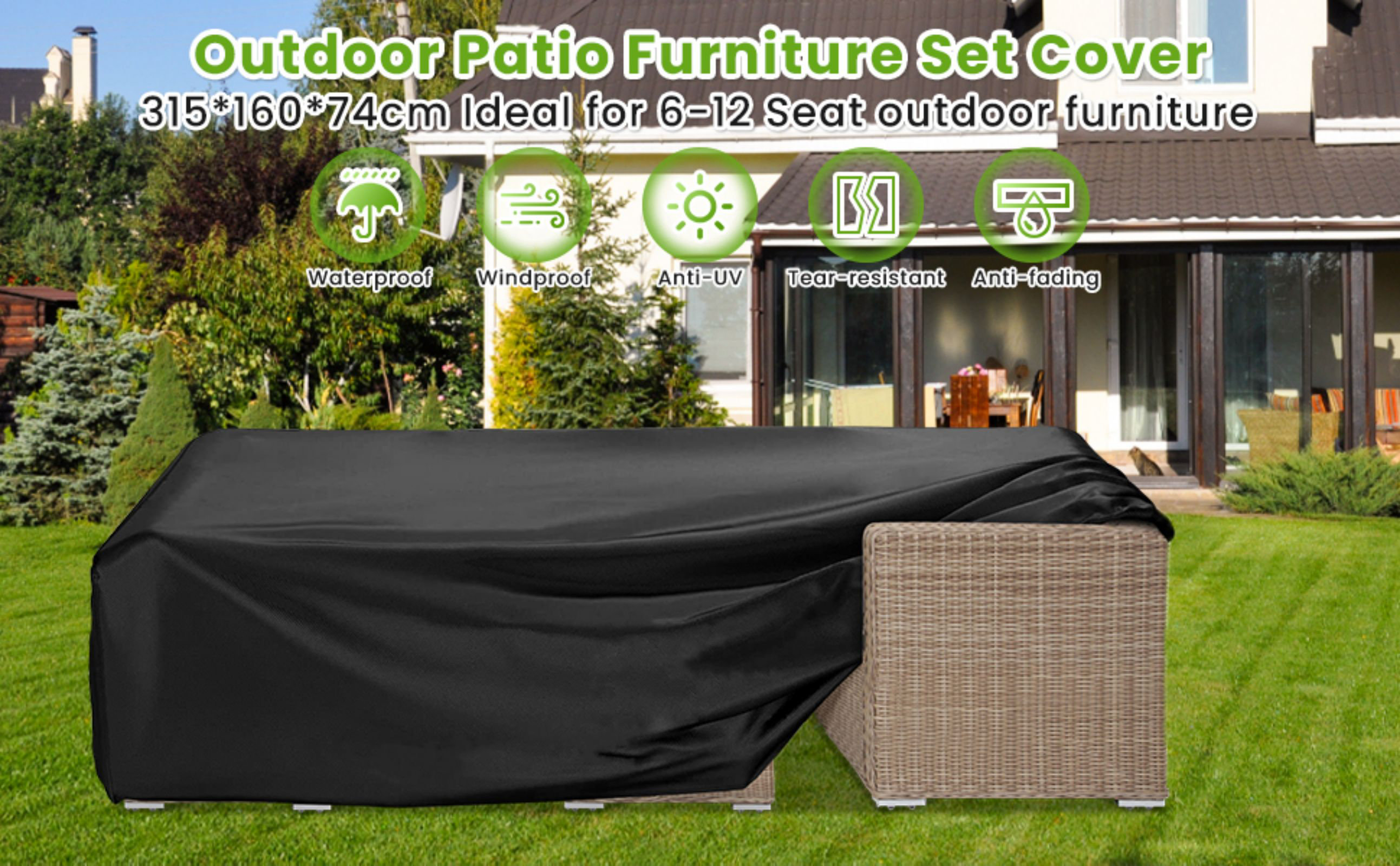 Arlmont & Co. Outdoor Patio Dining Set Cover | Wayfair