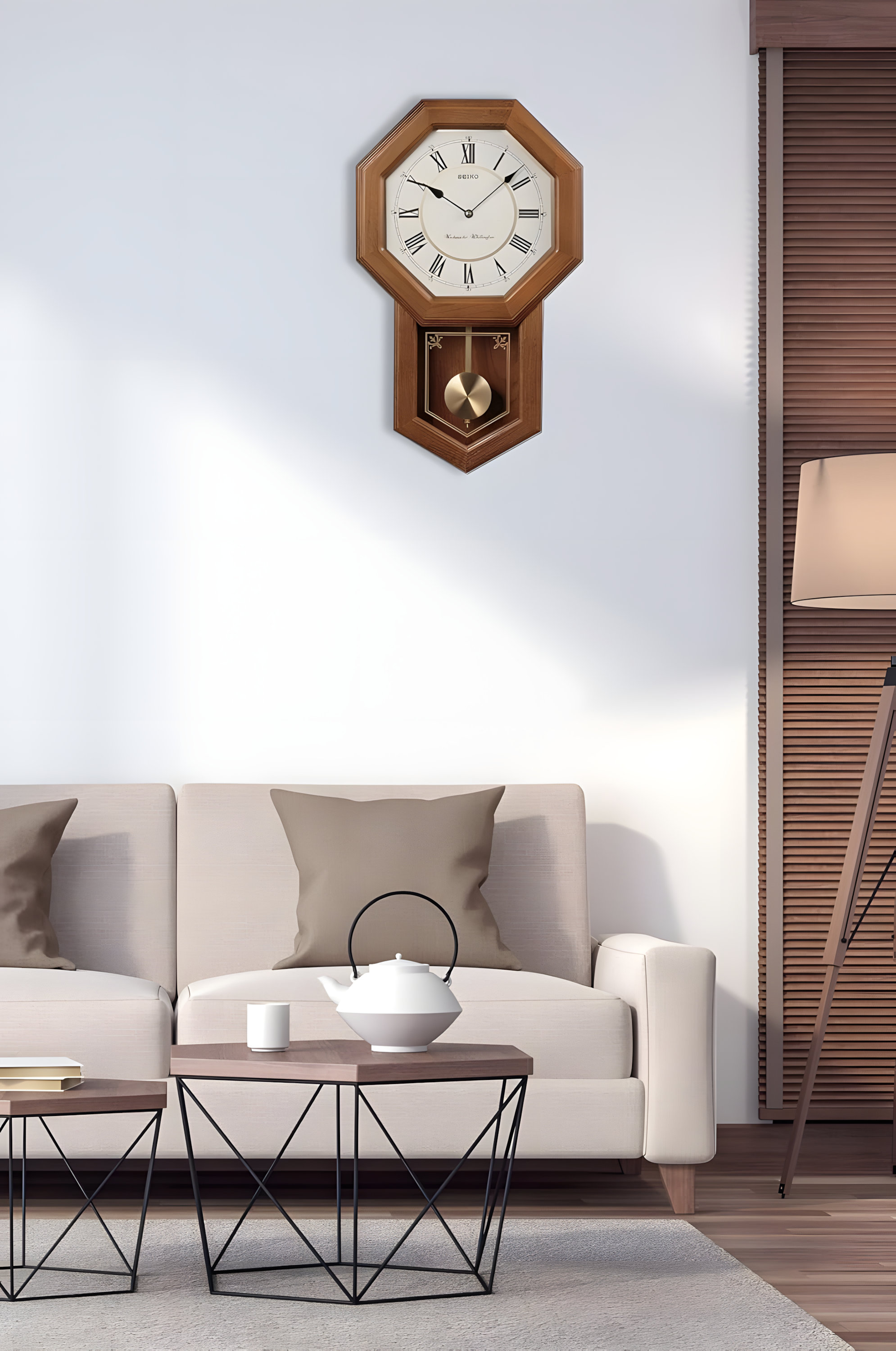 Co-t Seiko Traditional Schoolhouse Wall Clock With Chime & Pendulum ...