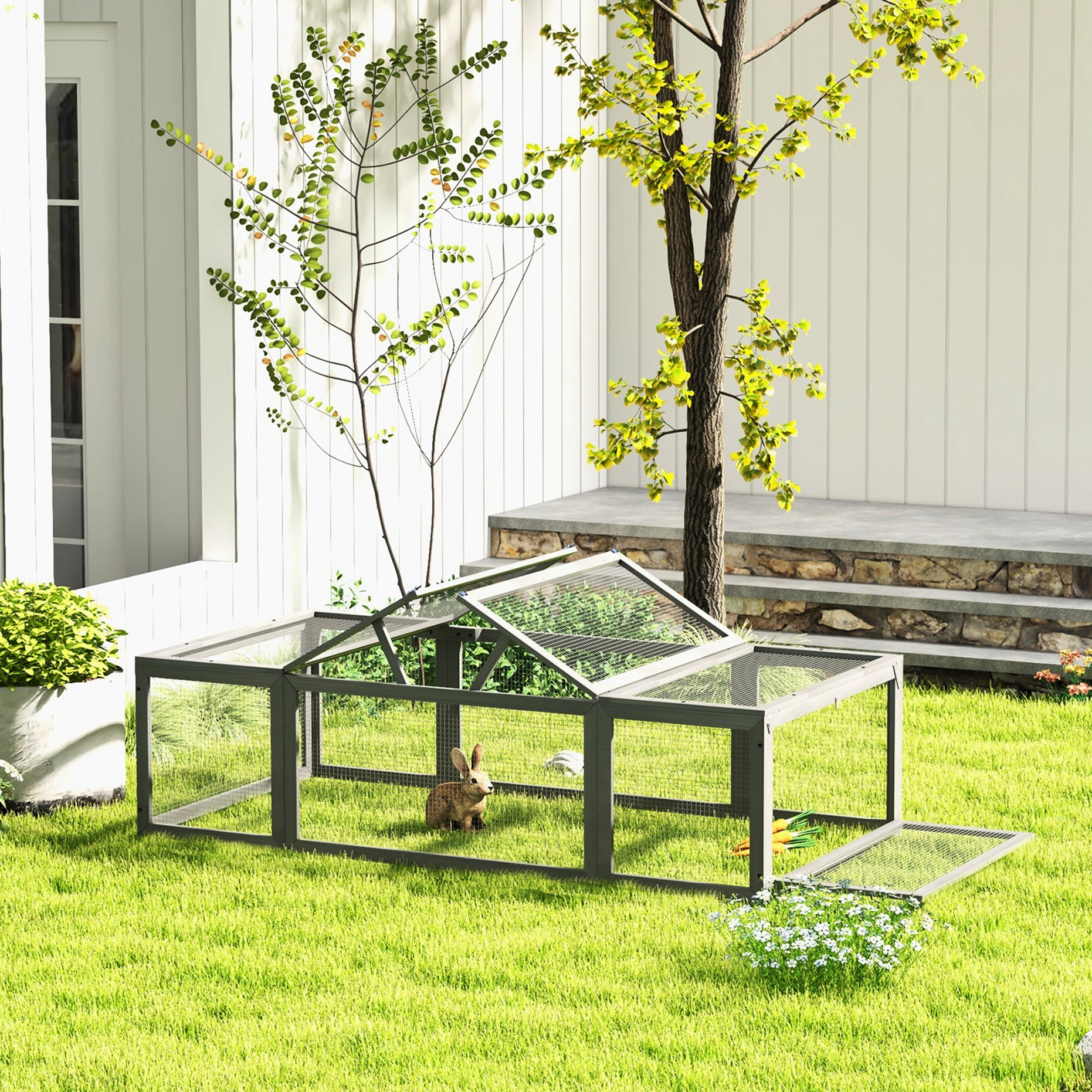 Tucker Murphy Pet™ Wooden Rabbit With Lockable Doors And Stable ...