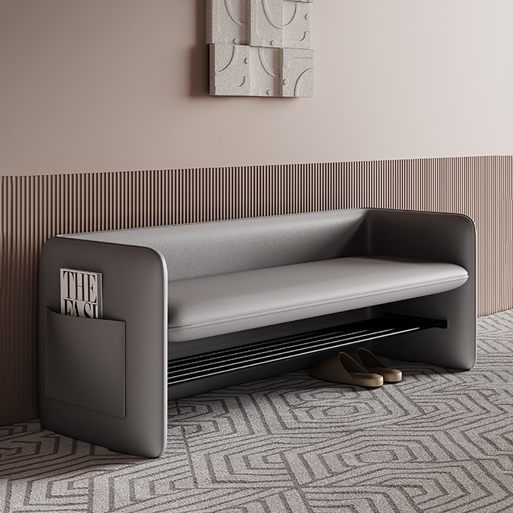 interanest 39.4in Shoe Changing Stool Shoe Storage Stool | Wayfair