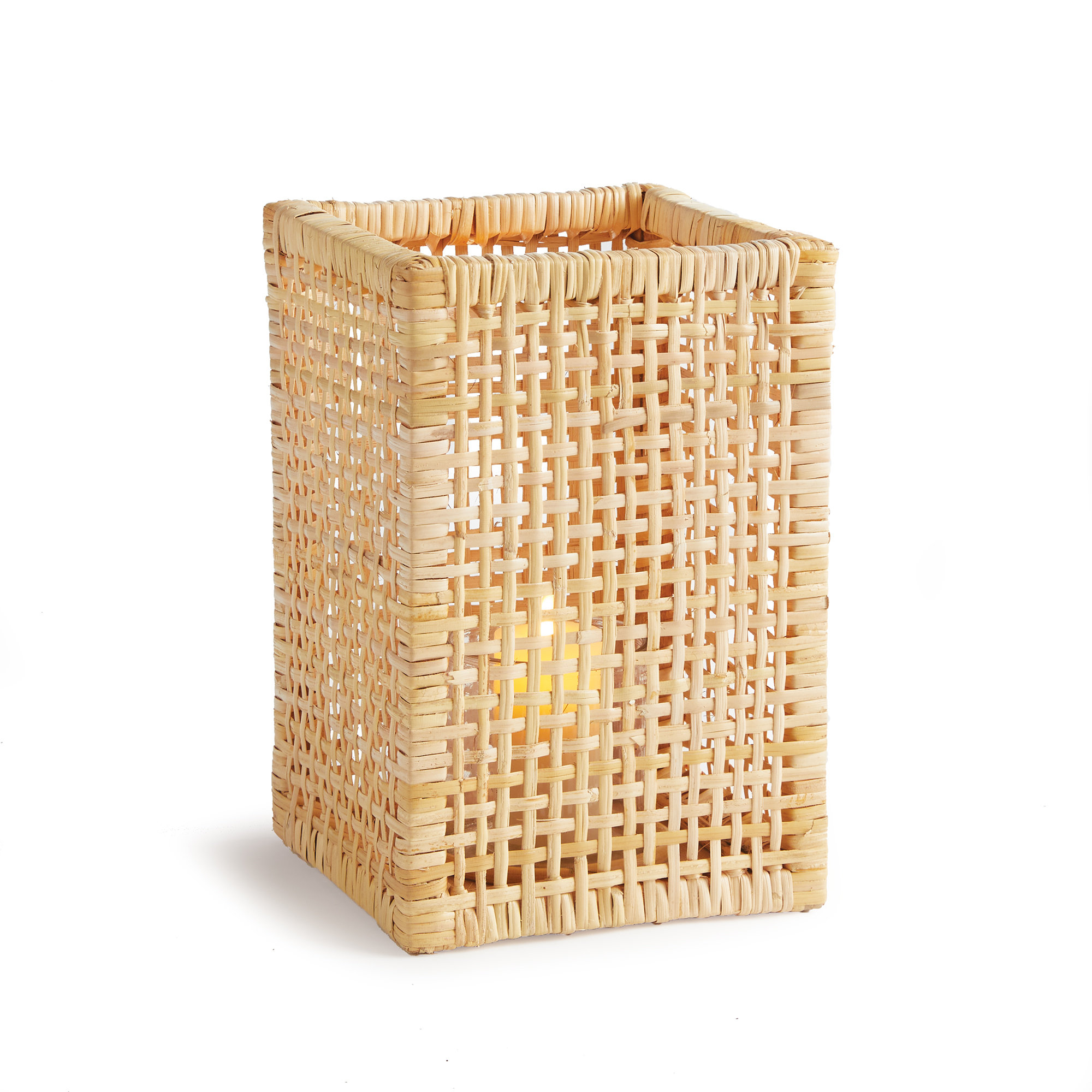 Birch Lane™ Irving 7.75" Rattan Tabletop Hurricane | Wayfair
