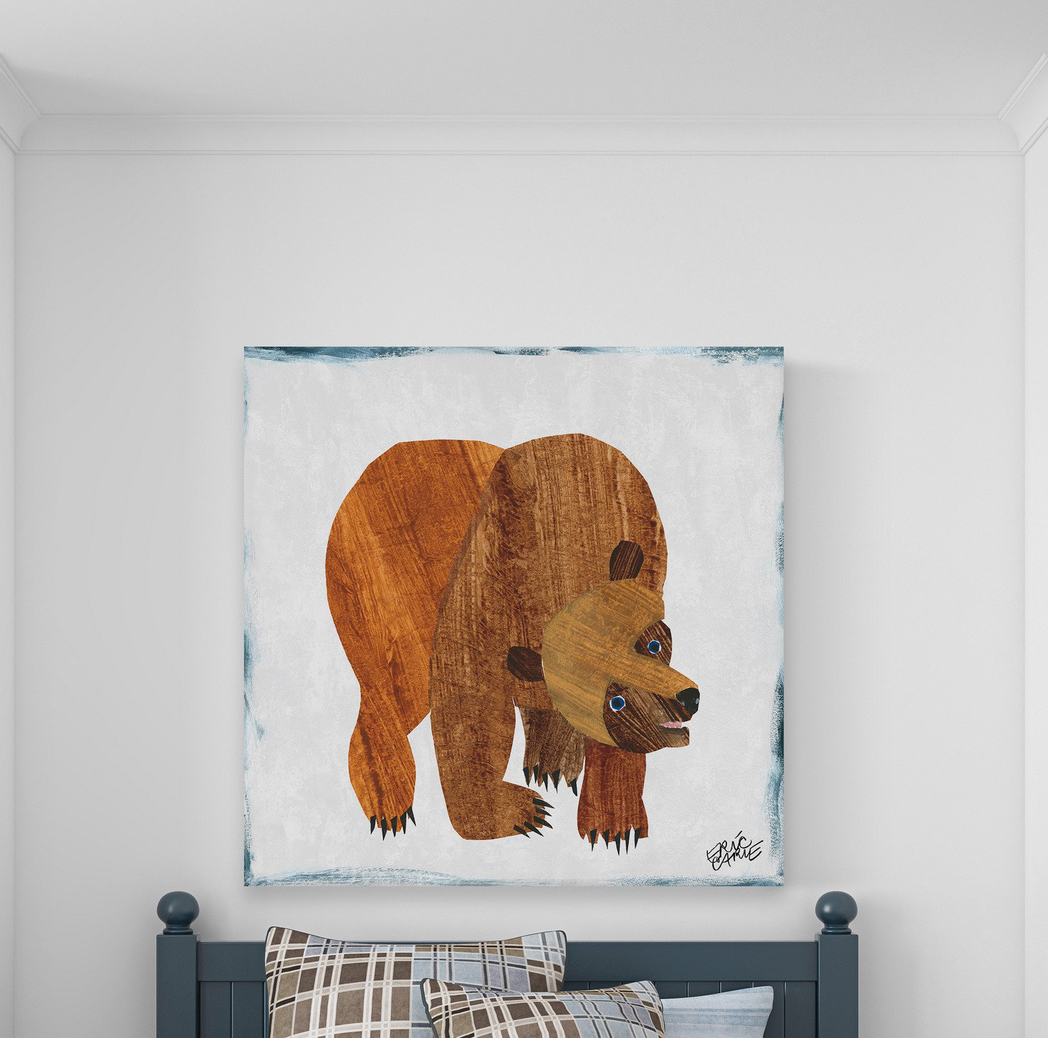 Indigo Safari Front Cover Brown Bear II Print on Wrapped Canvas | Wayfair