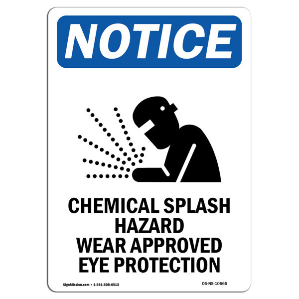 SignMission Chemical Splash Hazard Sign | Wayfair