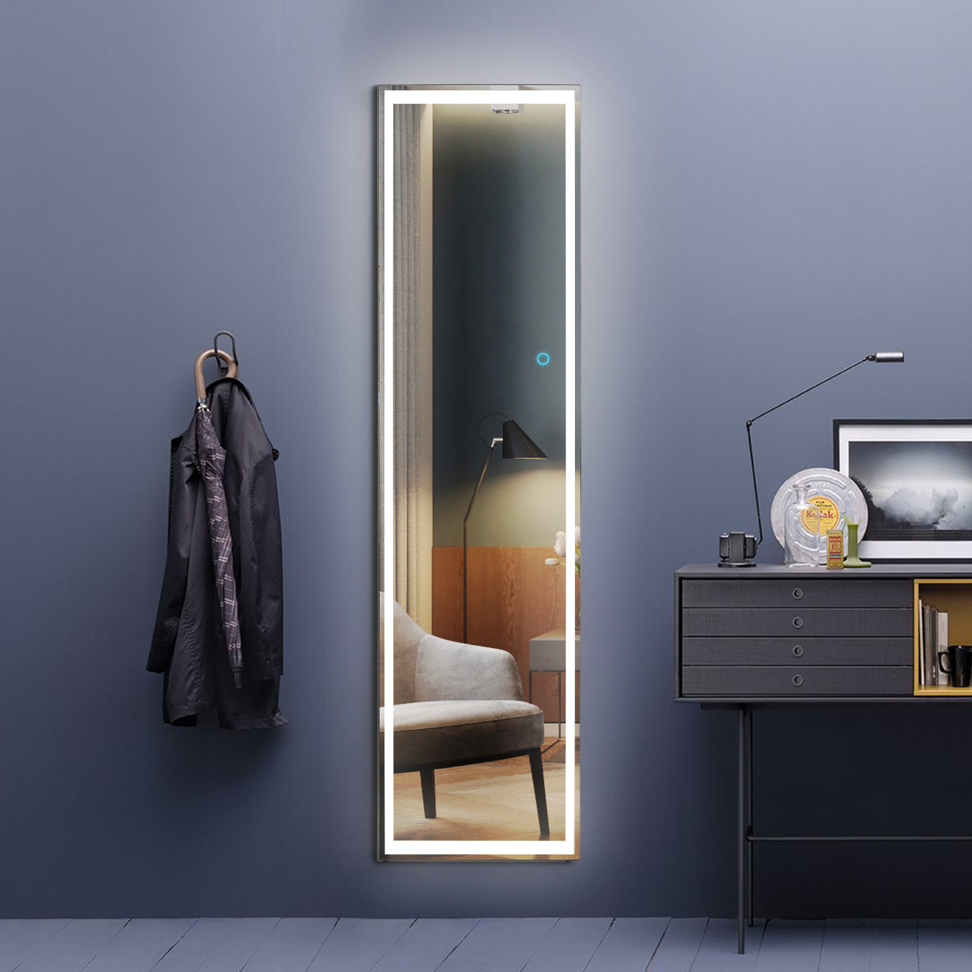 Ivy Bronx Metal Flat LED Mirror & Reviews | Wayfair