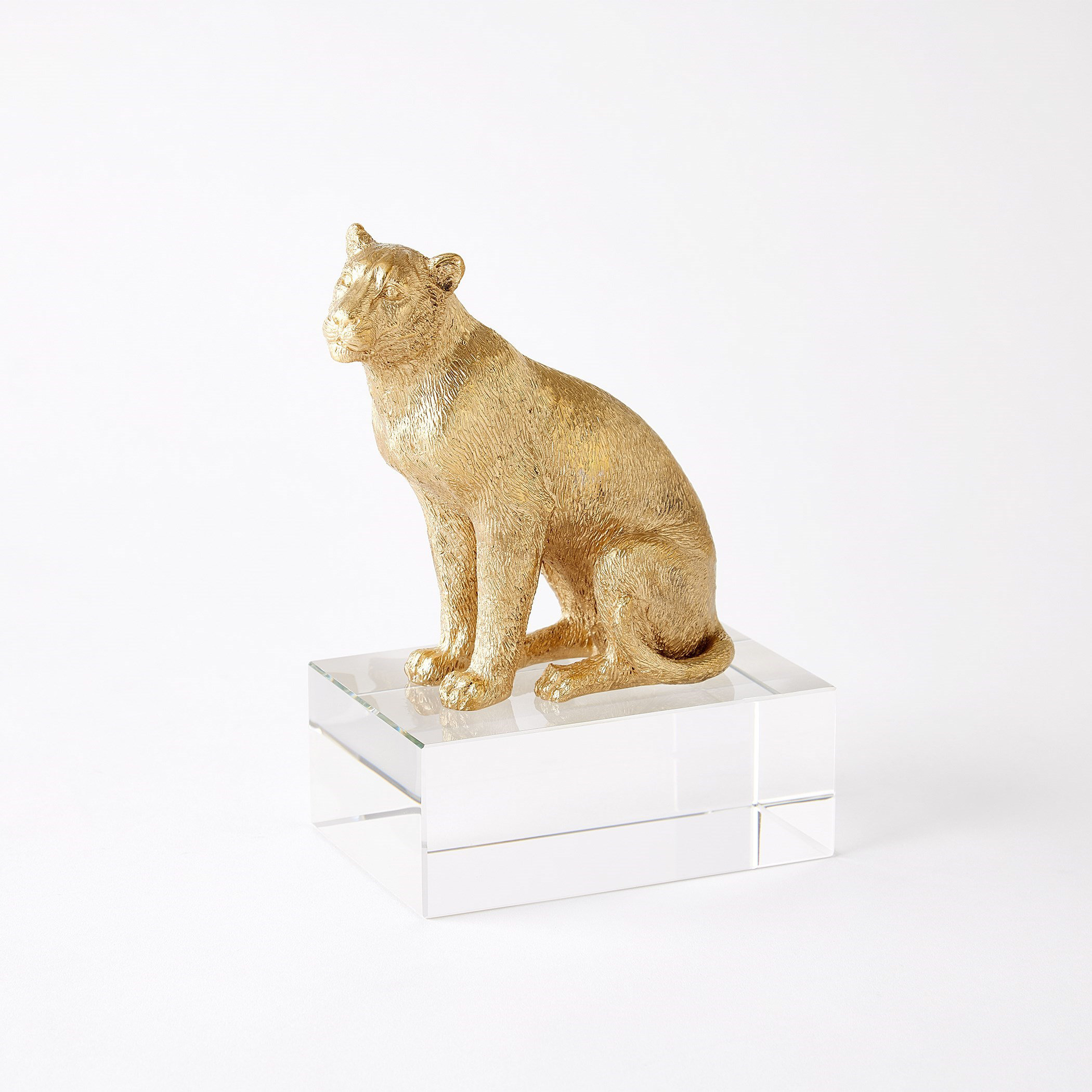 Global Views Lioness Sculpture-Brass/Crystal - Wayfair Canada