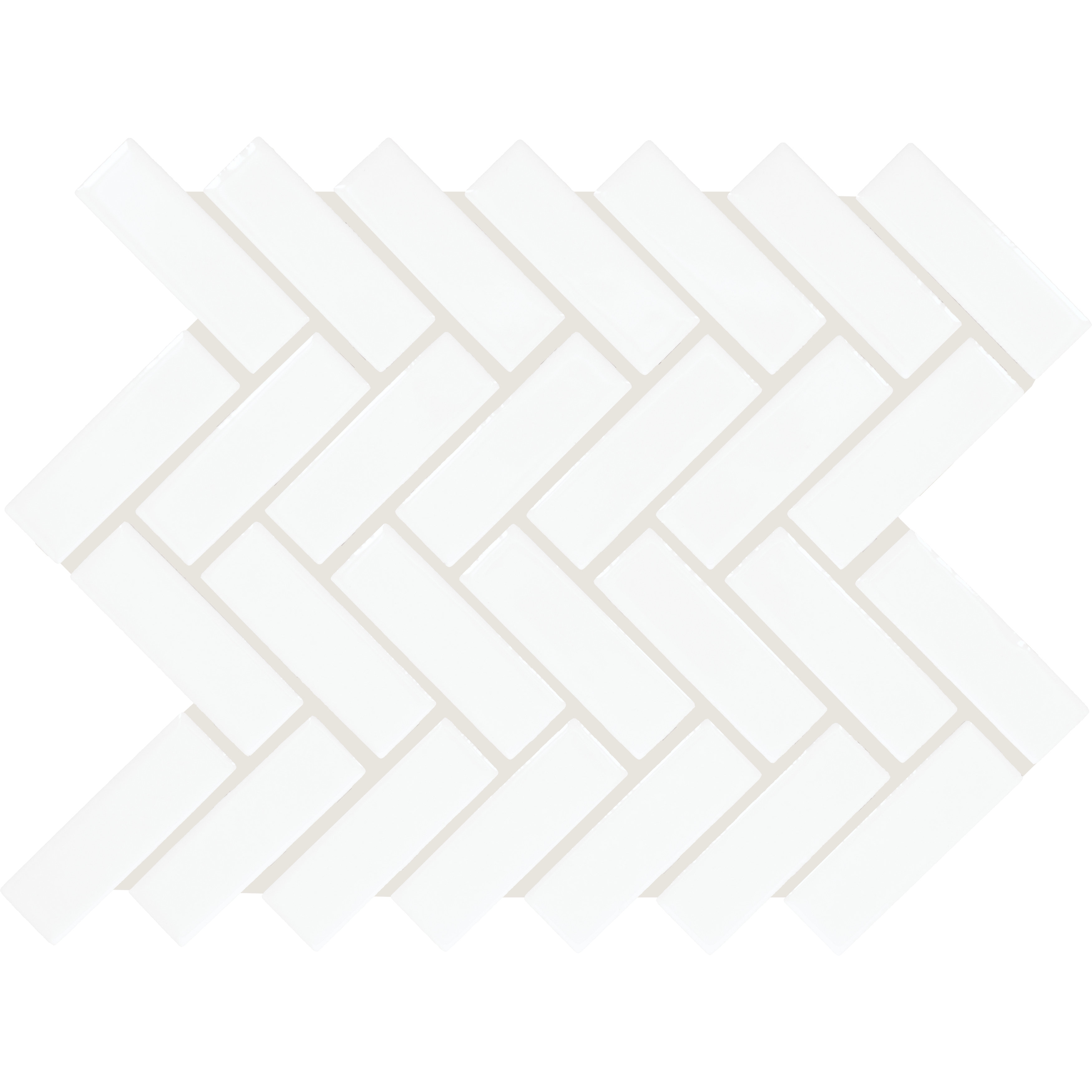 Itona Tile Color Wheel Mosaics 1" x 3" Herringbone Mosaic (Set of 10 ...