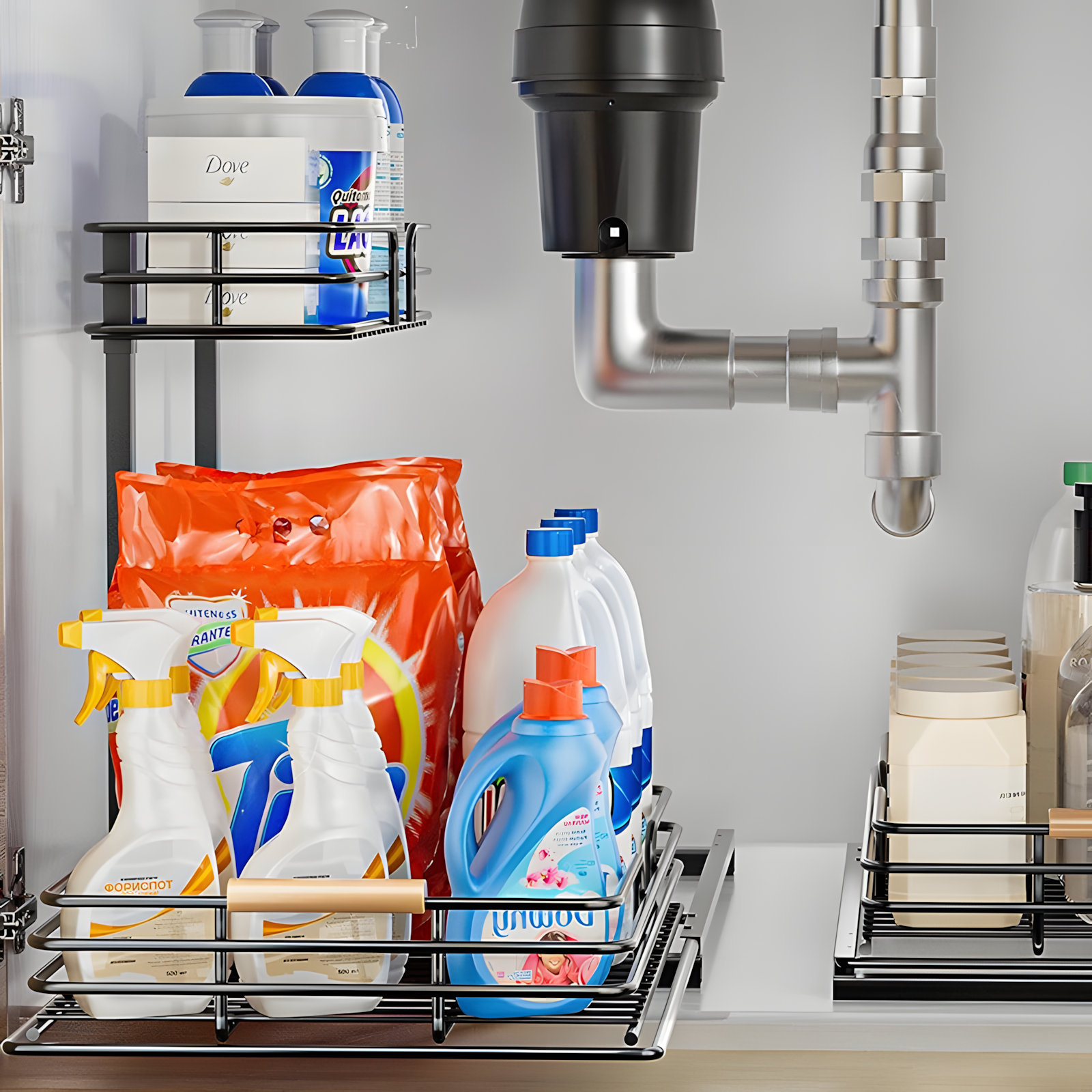 Rebrilliant Multi-Tier Spice Rack Organizer For Kitchen Cabinet, Under ...