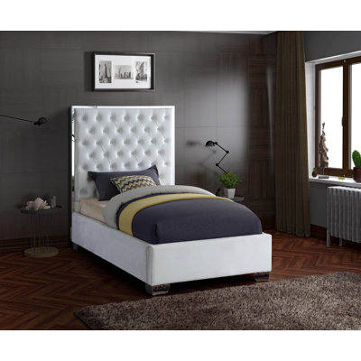 Everly Quinn Spadaro Upholstered Platform Bed & Reviews | Wayfair