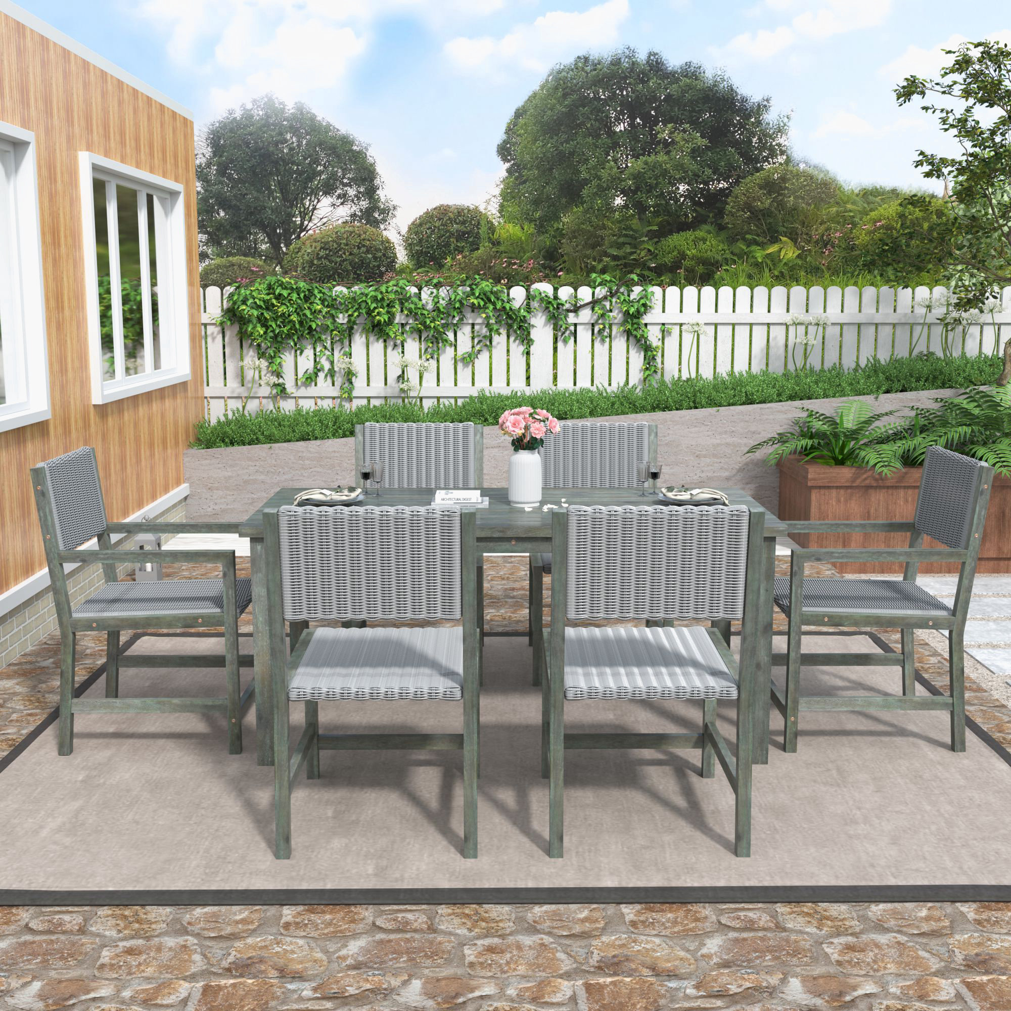 Bay Isle Home™ McLeansboro 7 Piece Multiple Chairs Seating Group | Wayfair