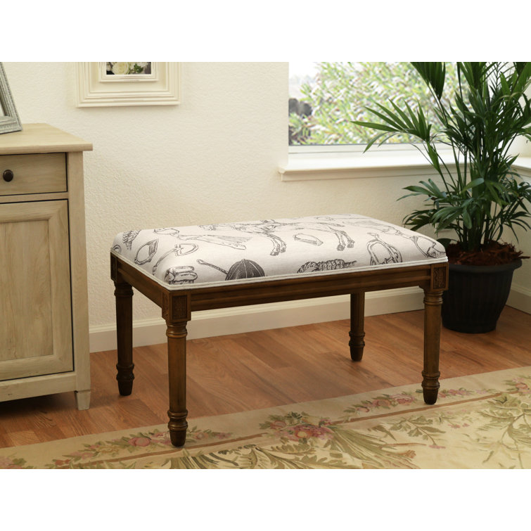 Charlton Home® Hickmon Linen Blend Upholstered Bench & Reviews | Wayfair