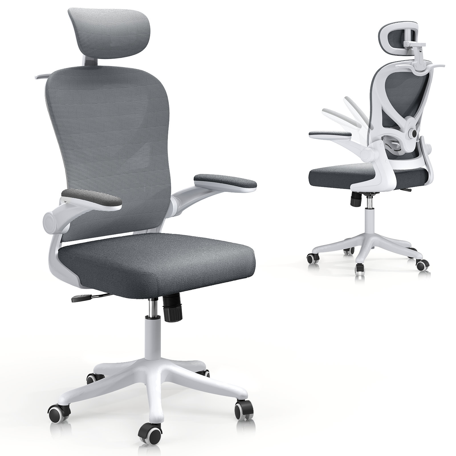 Inbox Zero High Back Mesh Task Chair, Ergonomic Office Chair With 3D ...