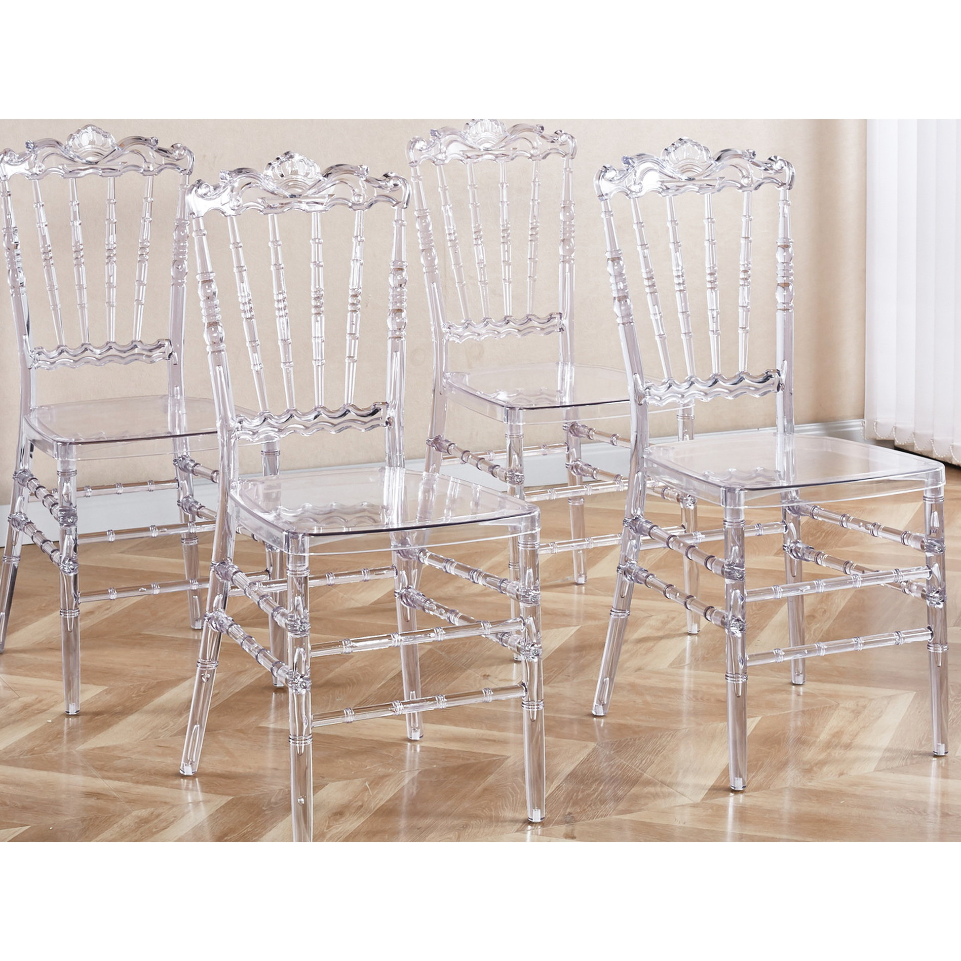 Red Barrel Studio® Kajal Plastic Seat Dining Chairs, Of 4, 45 Lb ...
