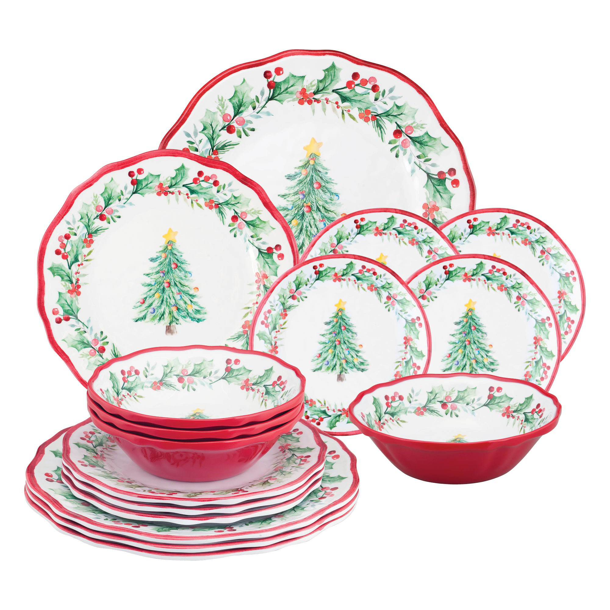 The Twillery Co.® Noran 16 Piece Melamine Dinnerware Set, Service for 4 ...