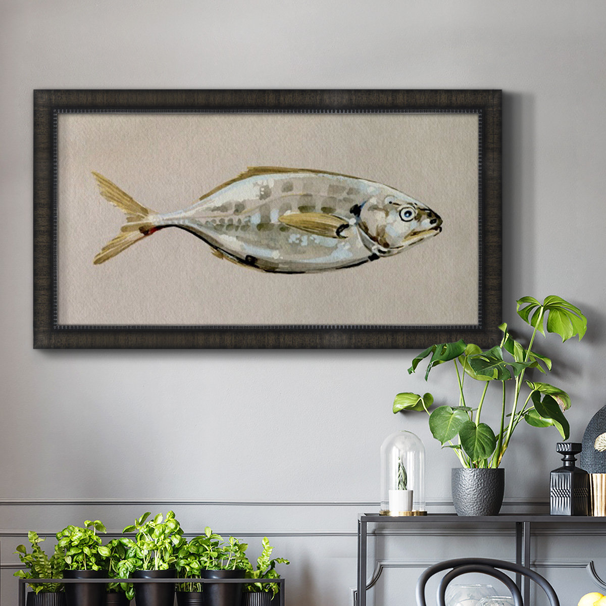 Dovecove «Fresh Fish Study I», peinture sur toile à cadre unique ...