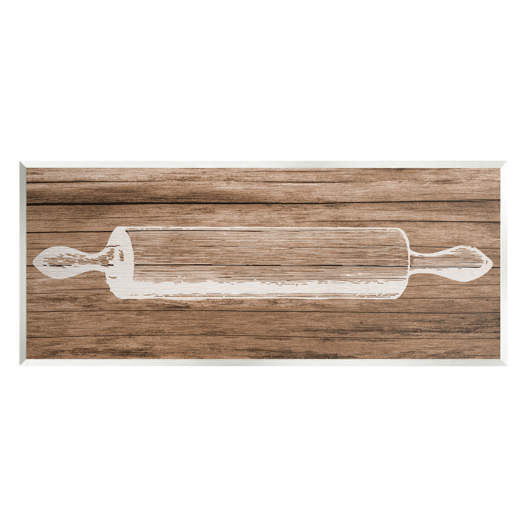 Stupell Industries Rustic Kitchen Rolling Pin Wall Plaque Art By Lil ...