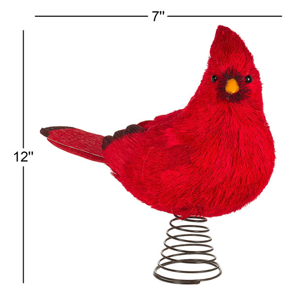 The Holiday Aisle® Cardinal Tree Topper | Wayfair